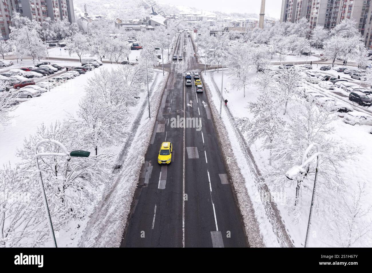 Sarajevo, Bosnia And Herzegovina. 04th Jan, 2025. Aerial view of the ...