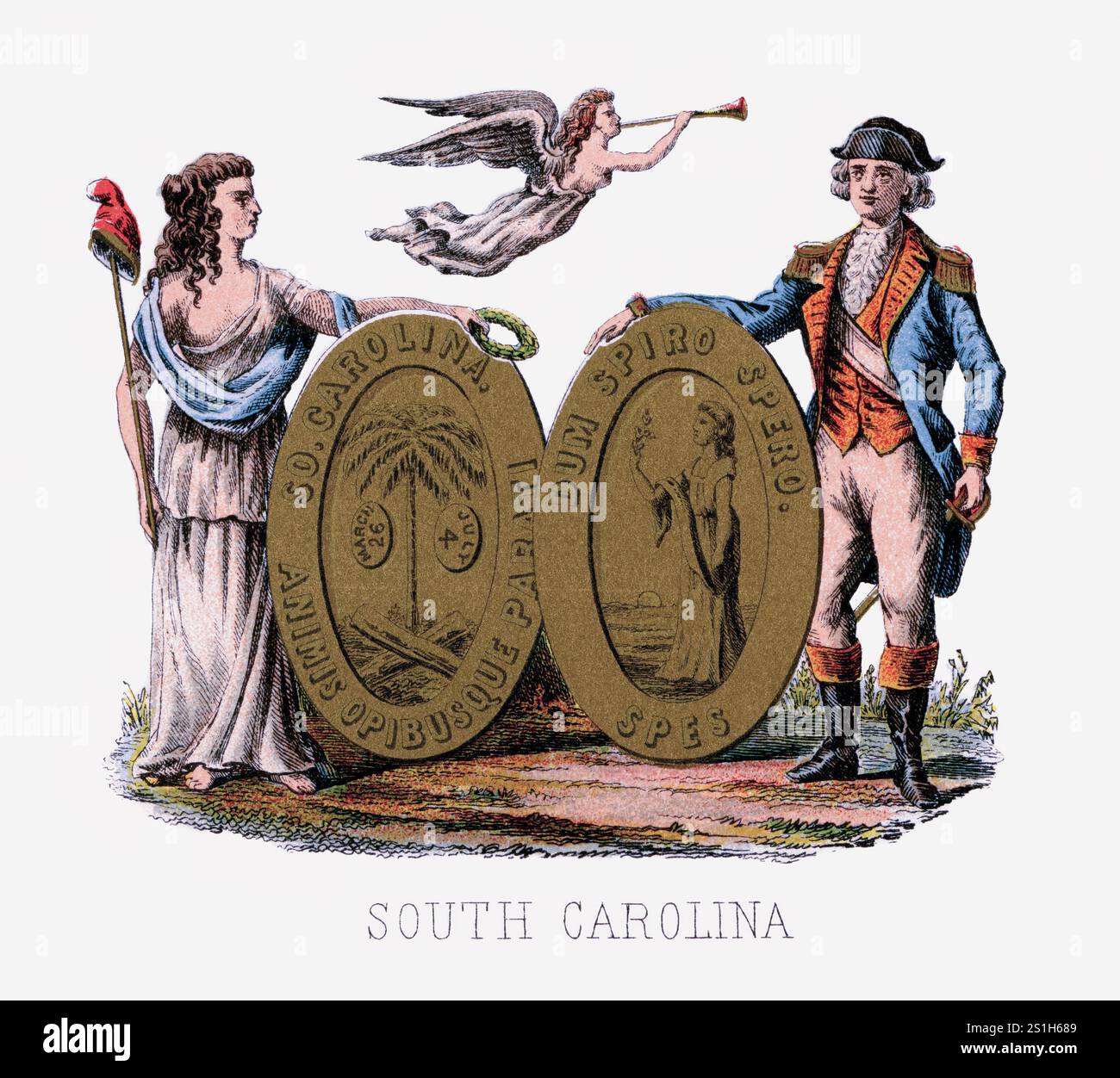 Symbol coat of arms of South Carolina, USA Stock Photo - Alamy