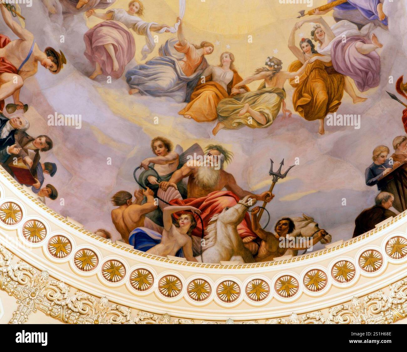 The Apotheosis of Washington painted in 1865 in the U.S. Capitol ...