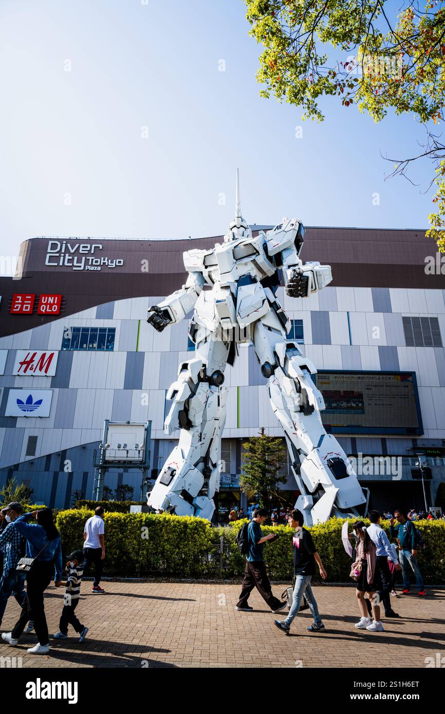 Tokyo, Japan - APR 14, 2024: The Gundam Base Tokyo is a huge gundam ...