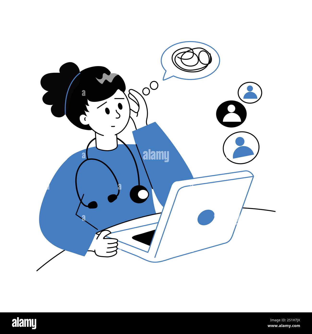 Get this amazing sketchy illustration of confused doctor Stock Vector ...