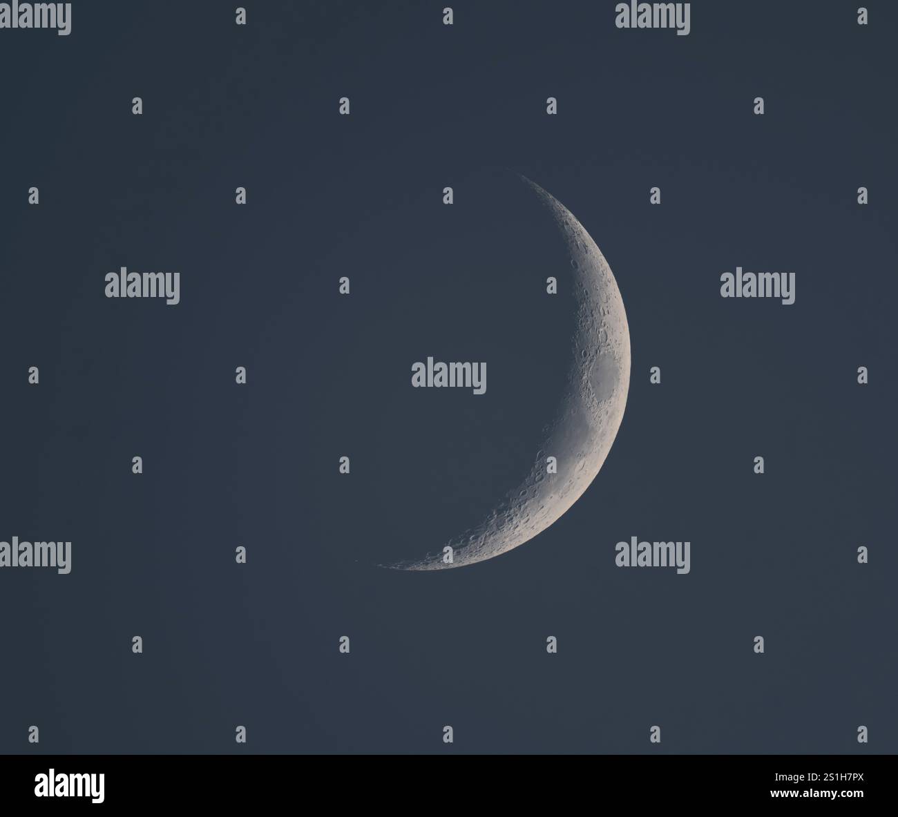 London, UK. 3rd Jan, 2024. The crescent Moon, 14% illuminated. Credit ...