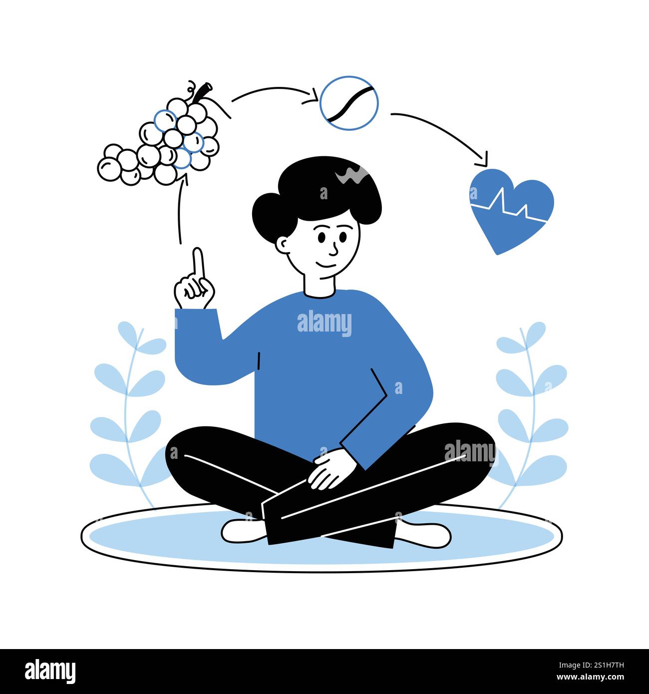 Try this perfect hand drawn illustration of healthy thoughts Stock ...