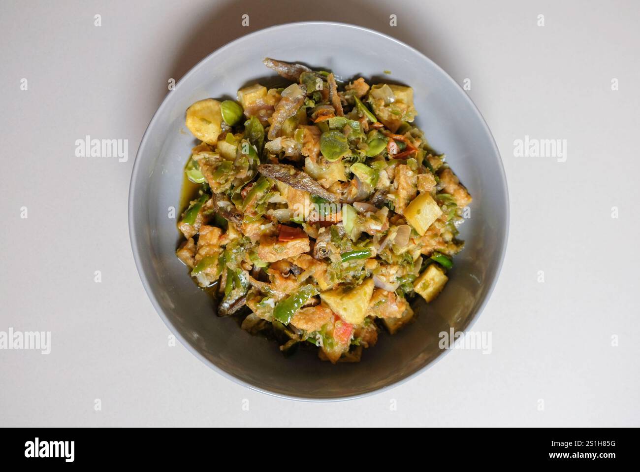 Traditional food from West Sumatera, Indonesia, fried bilih or bilis ...