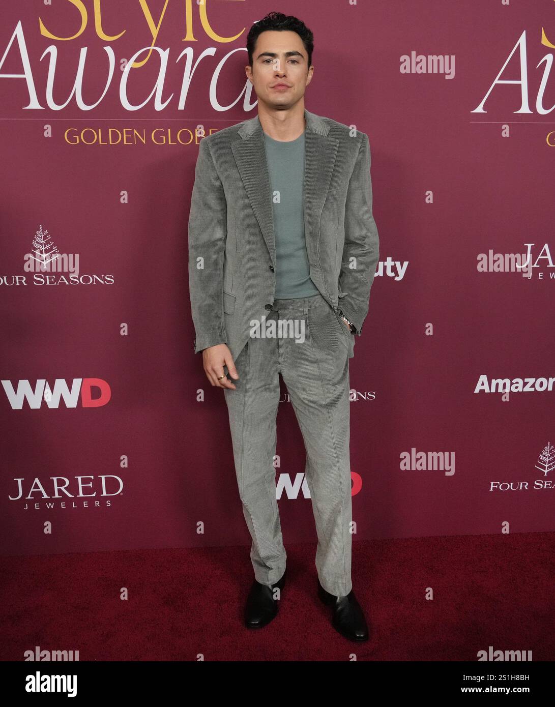 Darren Barnet arrives at the 2025 WWD Style Awards, Golden Globes held ...