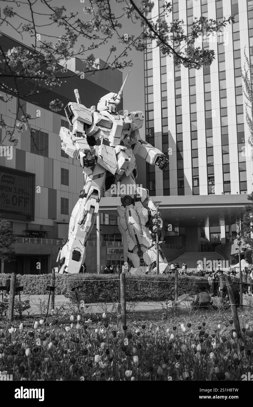 Tokyo, Japan - APR 14, 2024: The Gundam Base Tokyo is a huge gundam ...