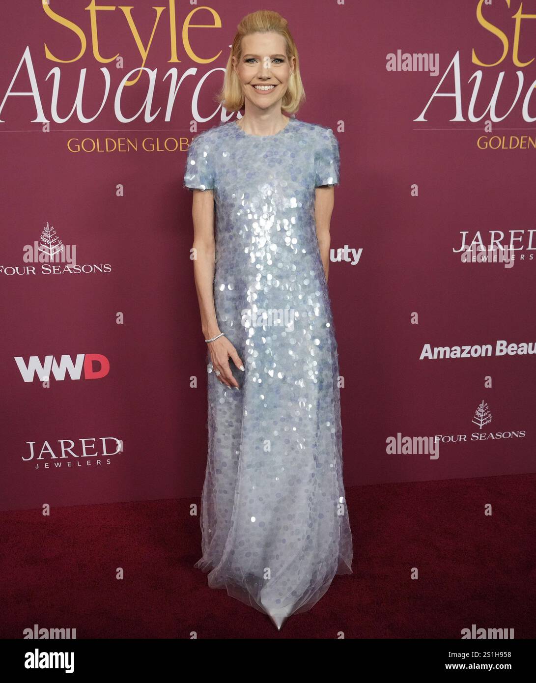 Amanda Smith arrives at the 2025 WWD Style Awards, Golden Globes held ...