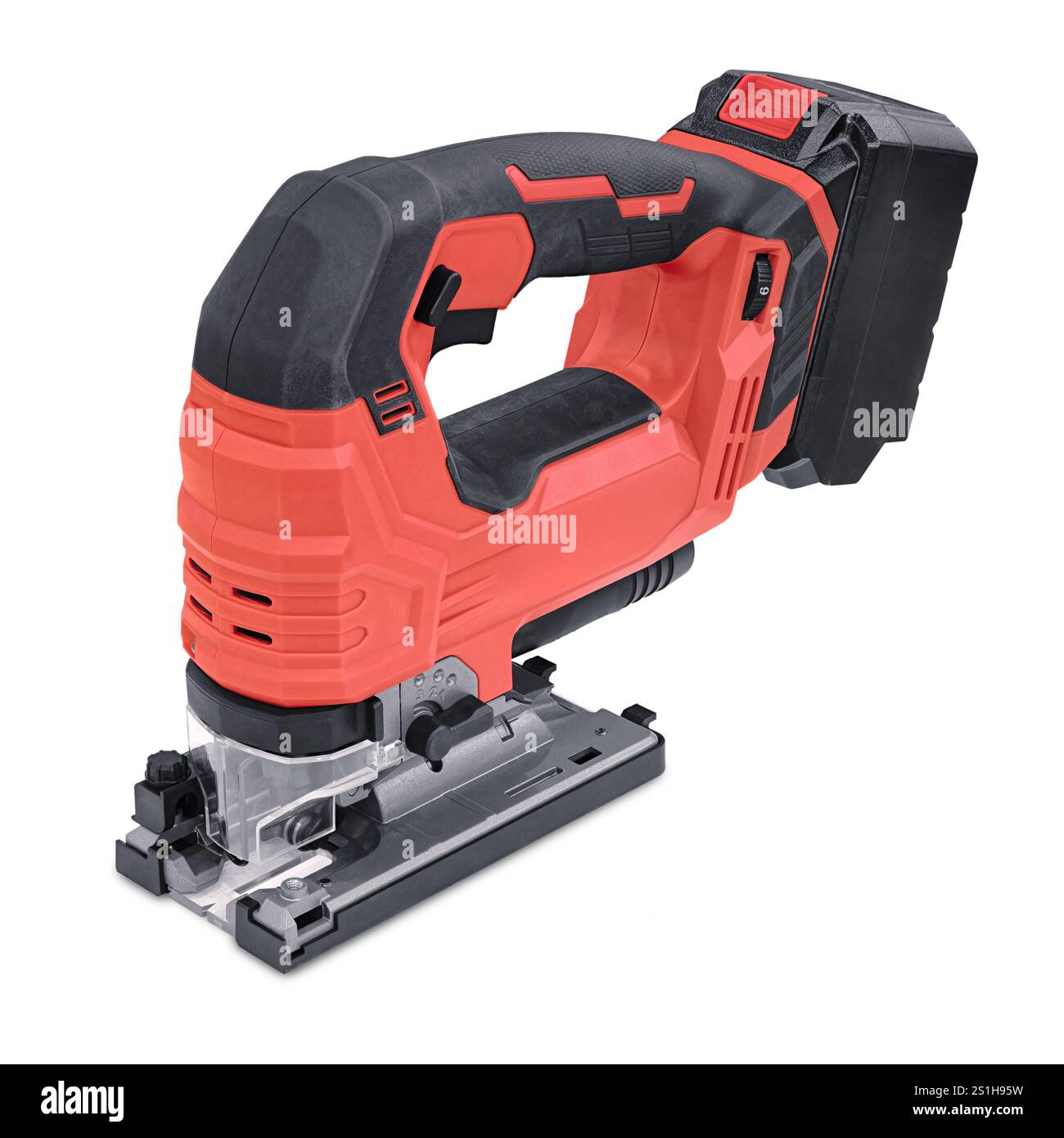 Handheld cordless jigsaw, isolated on white background Stock Photo - Alamy