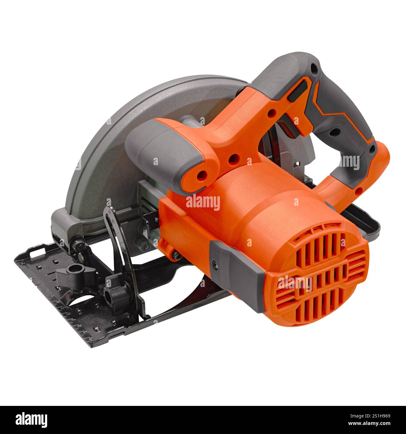 Hand-held electric circular saw, isolated on white background Stock ...