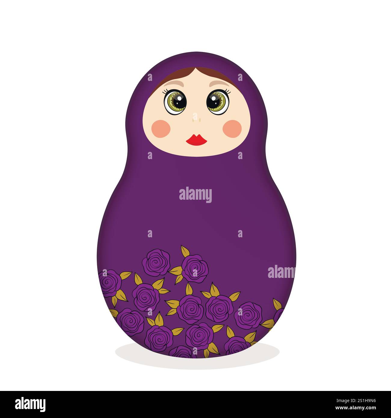 Russian Matryoshka. Traditional Russian folklore dolls with big eyes ...