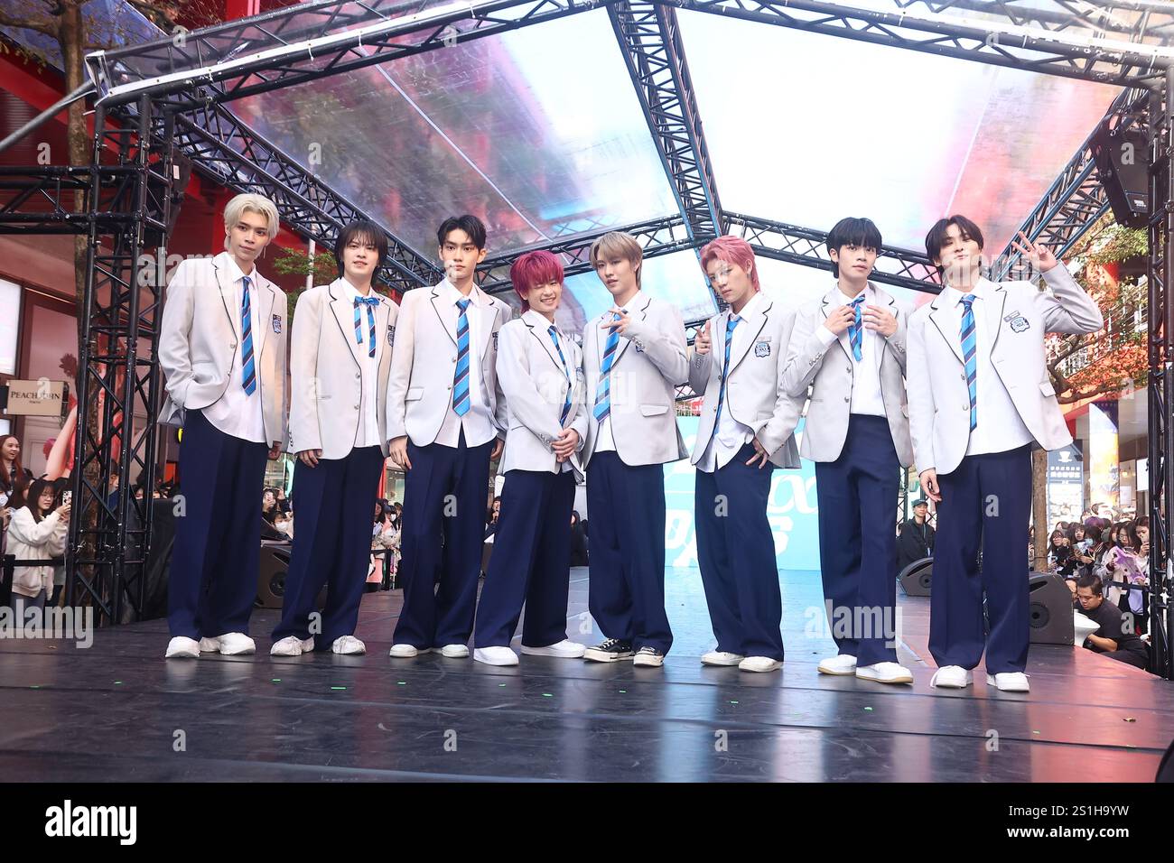 TAIPEI, CHINA - JANUARY 4, 2025 - U: NUS band members participated as guests in the signing ...