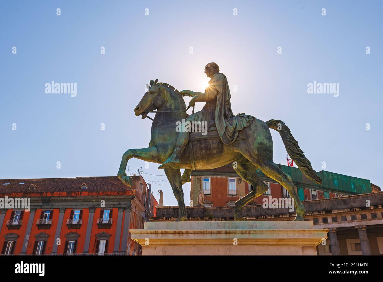 City of Naples. 20.10.2024. equestrian statue of Ferdinand I Stock ...