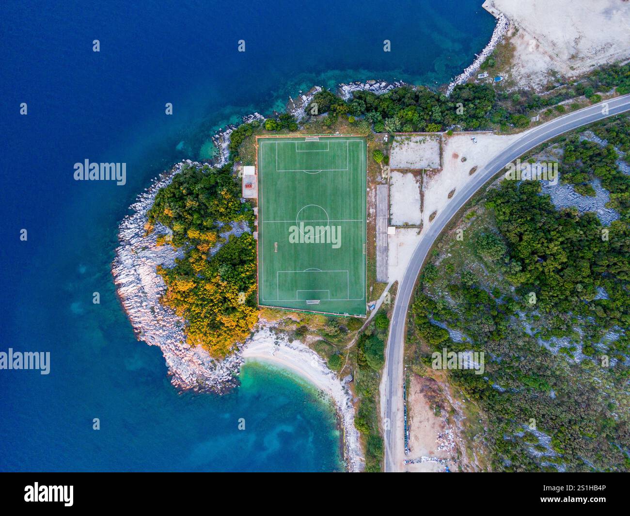 Football pitch aerial sea hi-res stock photography and images - Alamy
