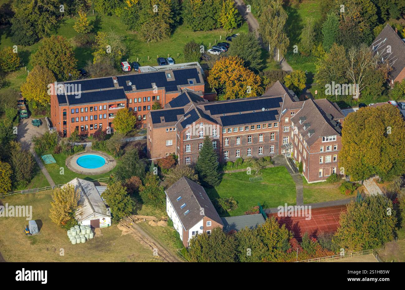 Luftbild, Sonneck-Schule Förderschule, Neukirchen-Vluyn, Ruhrgebiet ...