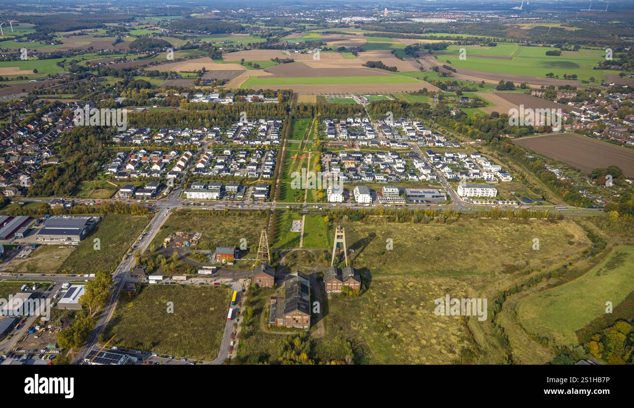 Luftbild, Neubaugebiet Dicksche Heide, Niederberg Park, unten ...