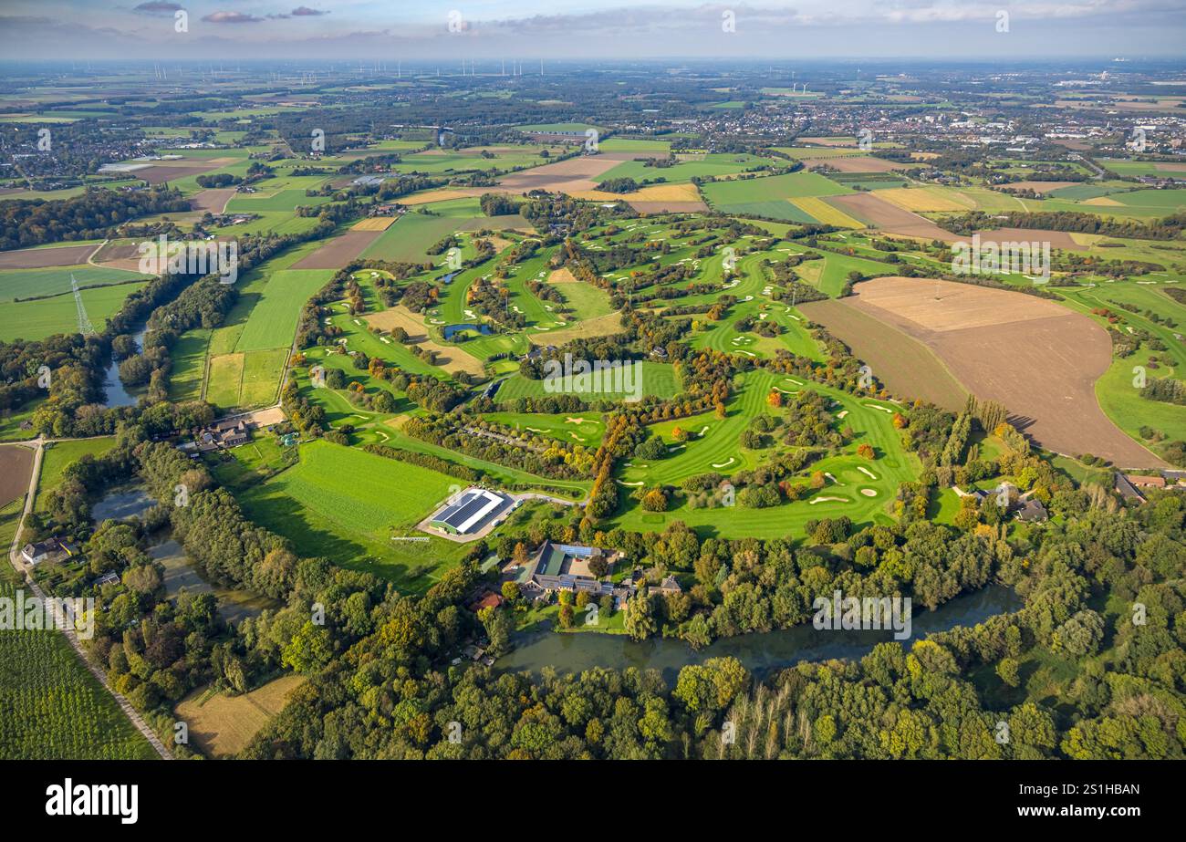 Luftbild, Golfplatz Golfclub Op de Niep, Golfwiese und Sandbunker ...
