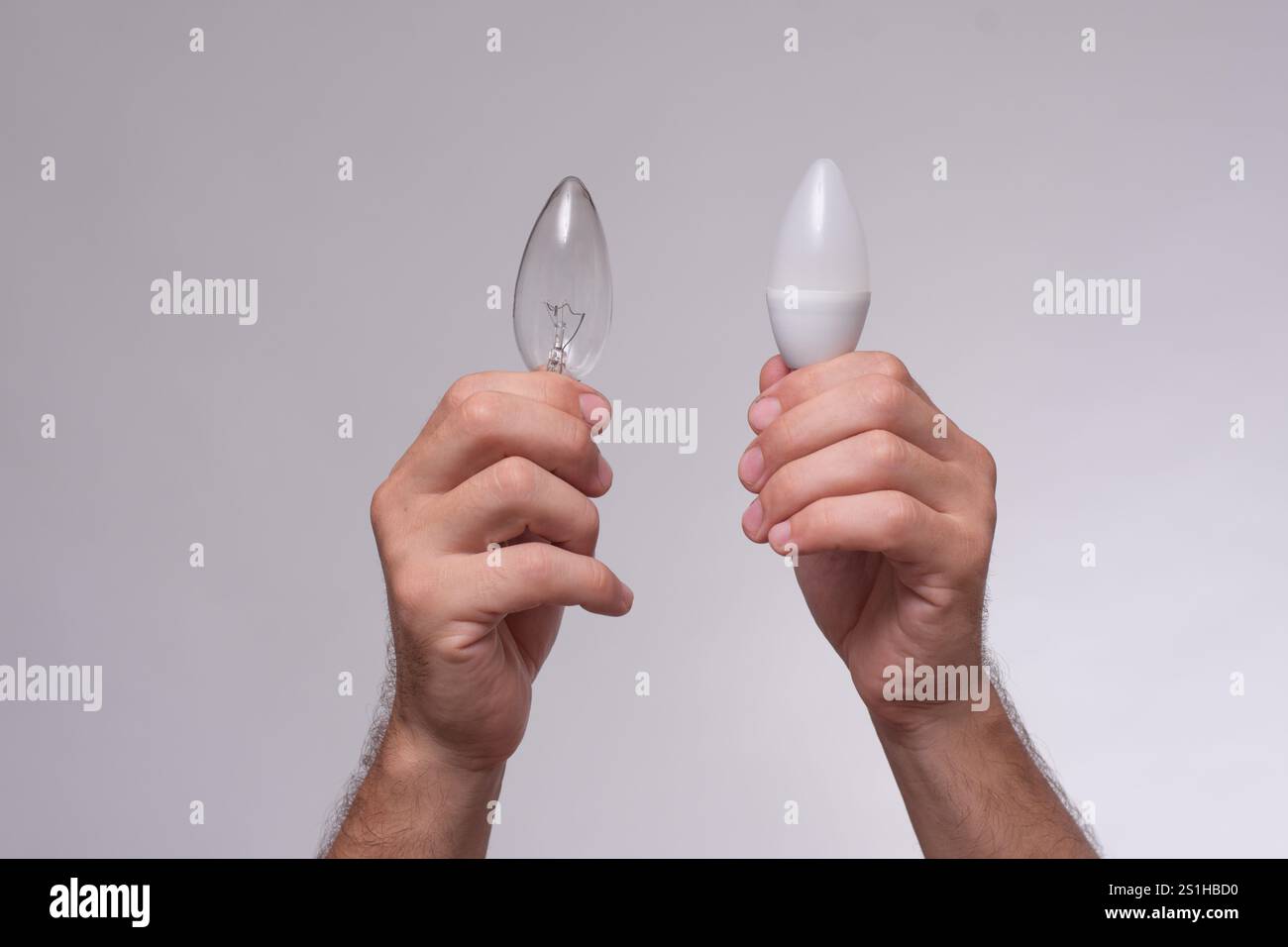 Man hands screw on light hi-res stock photography and images - Alamy