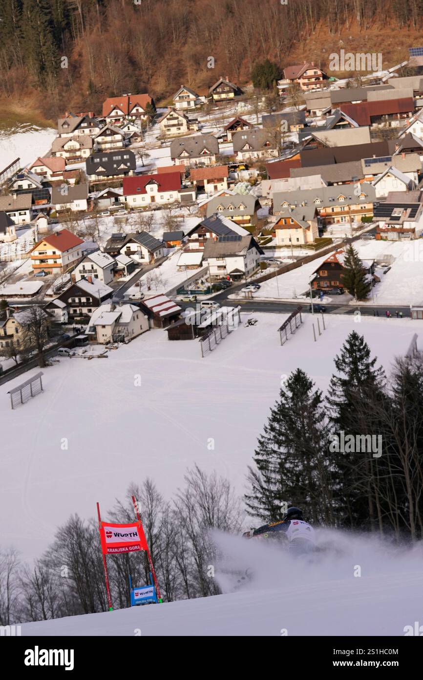 Sweden's Sara Hector speeds down the course during an alpine ski, women ...