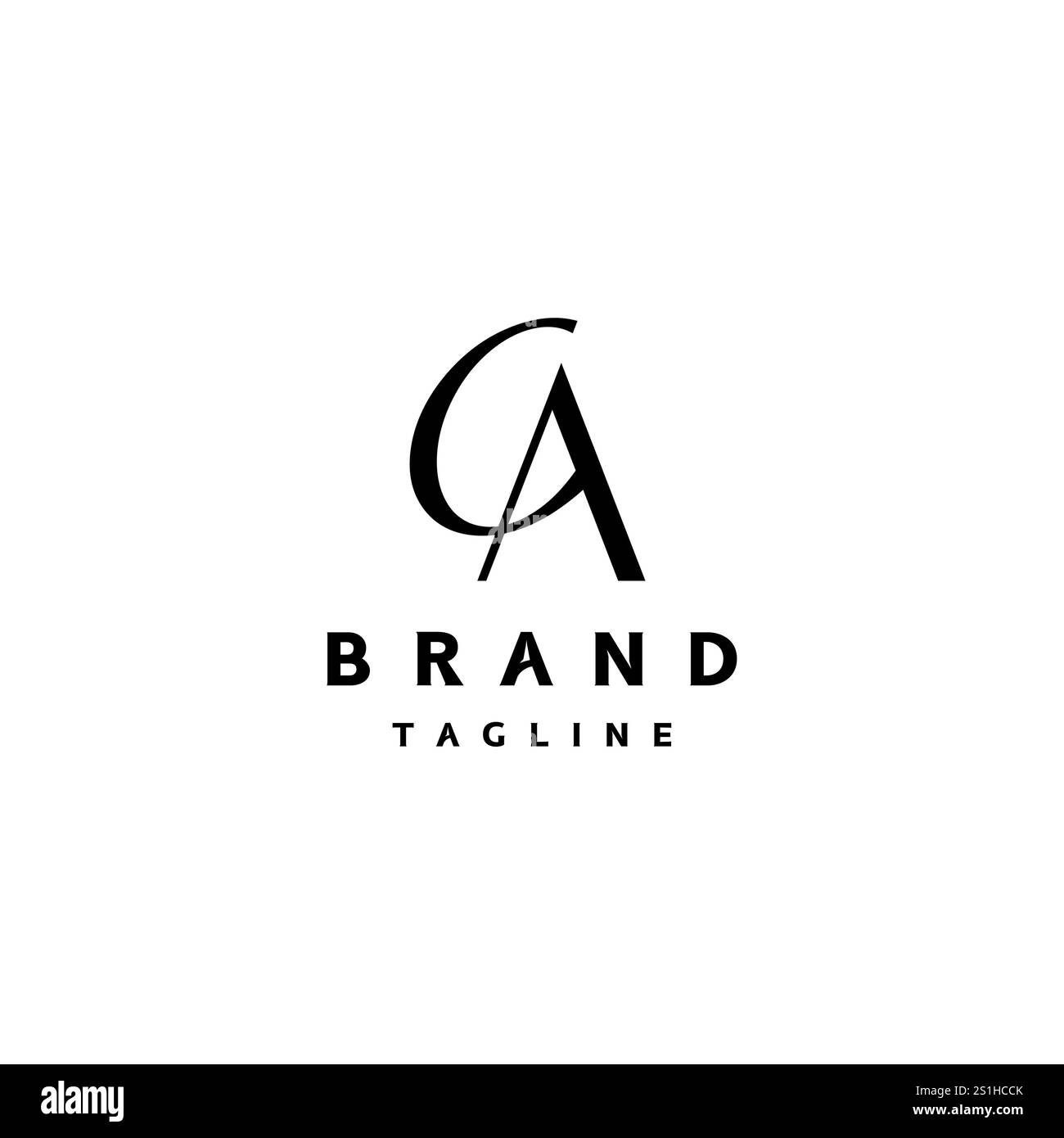 Minimalist Initial Letter CA Logo Design. Letters C and A in Modern ...