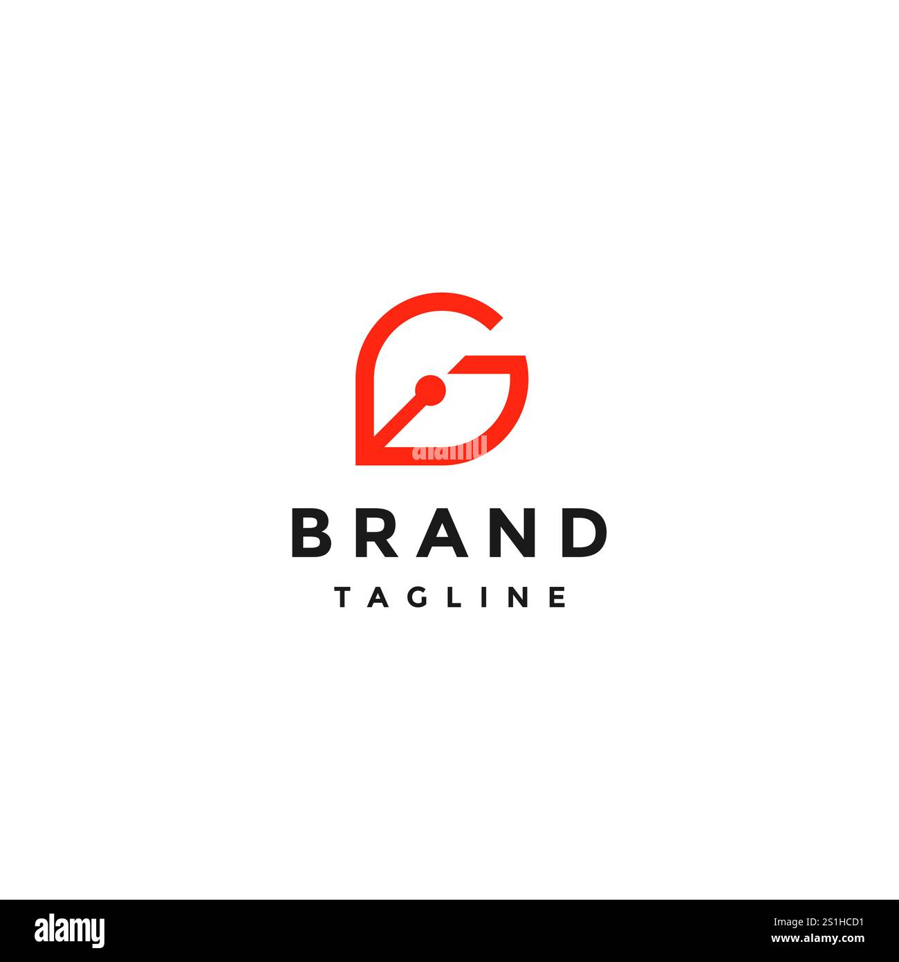 Simple Letter G Pen Logo Design. SImple Initial Letter G Shaped Nib ...