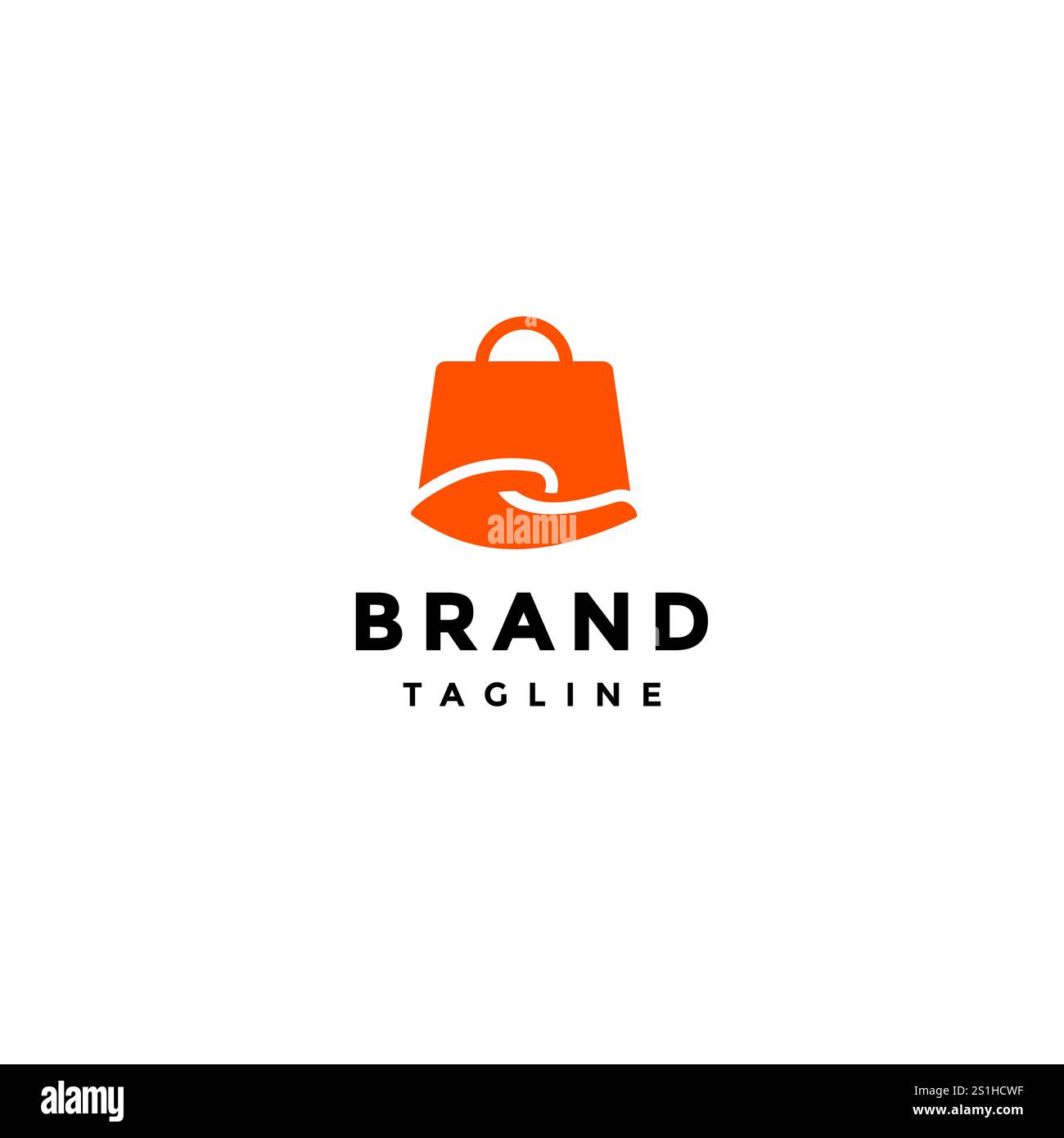 Simple Bring Shopping Bags Logo Design. Icon of Hands Carrying Shopping ...