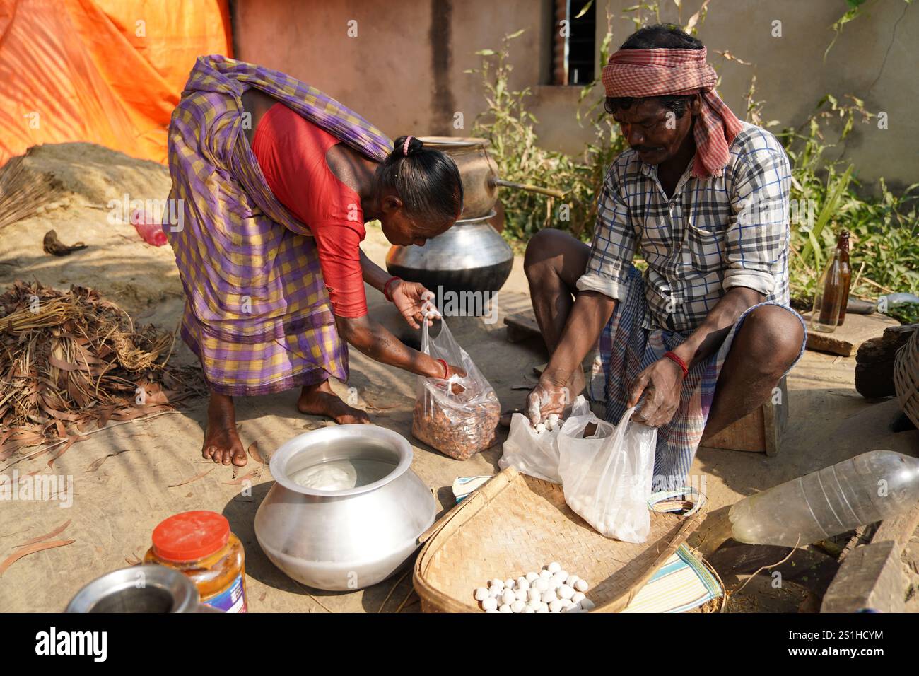 Birbhum, India - December 6, 2024: The Santal community showcases their ...