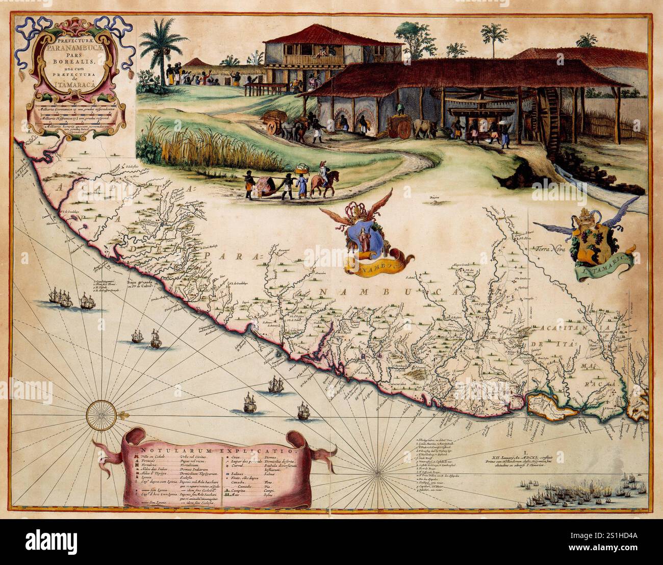 Title: Map of Pernambuco and Tamarica Artist: Marc Cornelis Goliath and ...