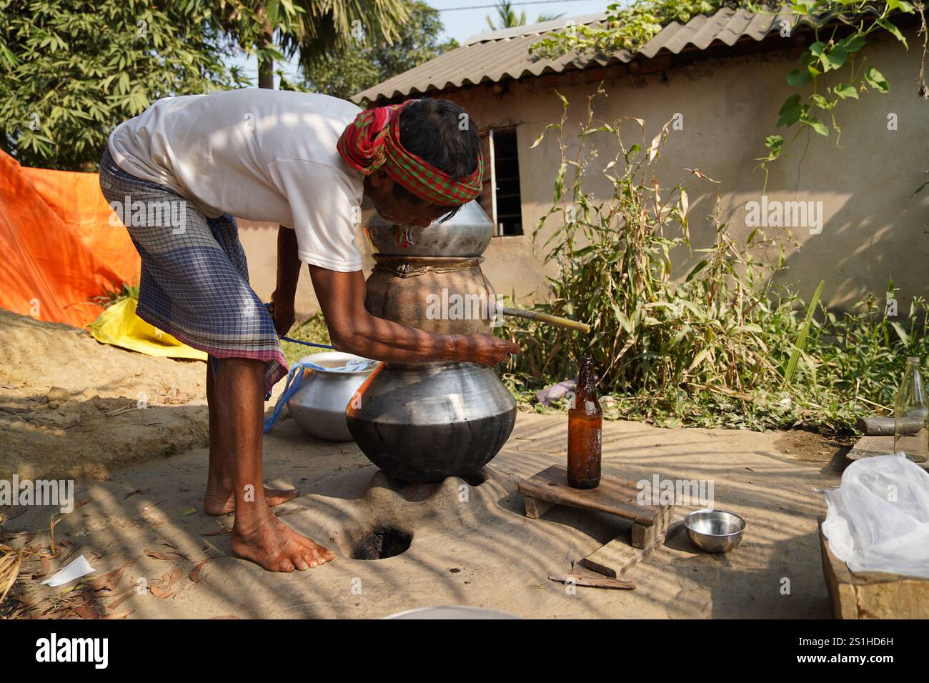 Birbhum, India - December 6, 2024: The Santal community showcases their ...
