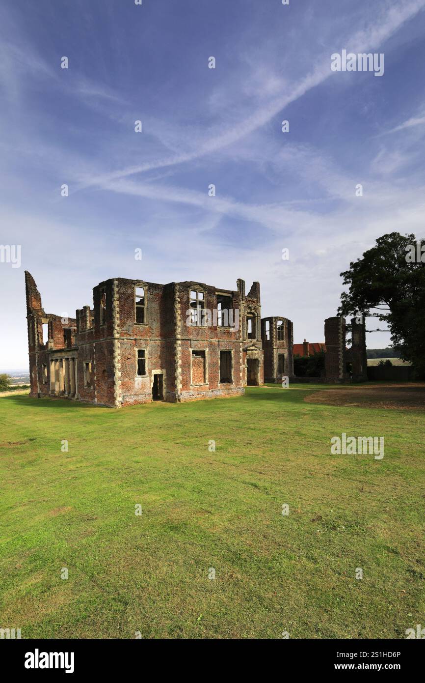 The ruins of Houghton House, Houghton Conquest village, Bedfordshire ...