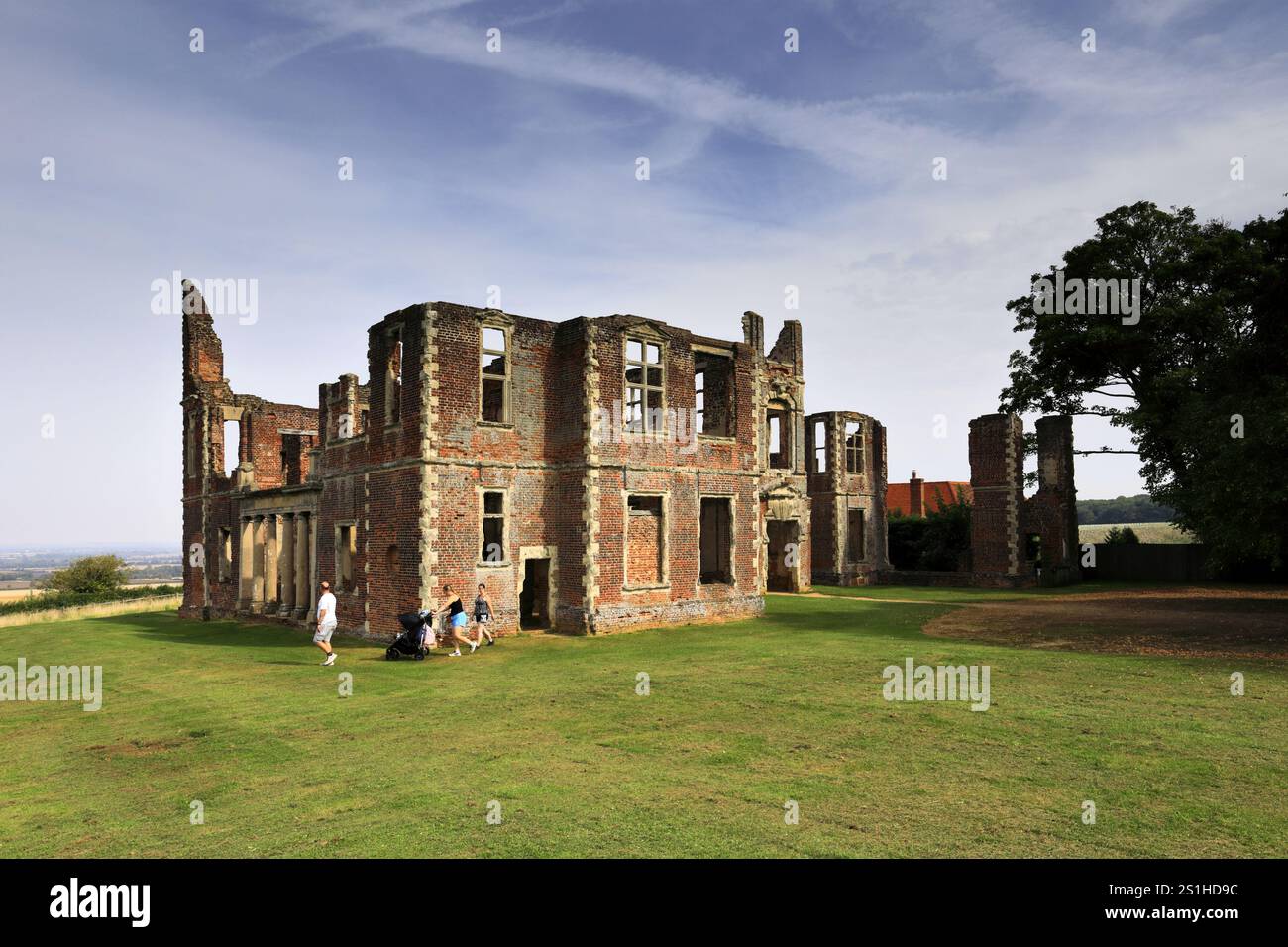 The ruins of Houghton House, Houghton Conquest village, Bedfordshire ...