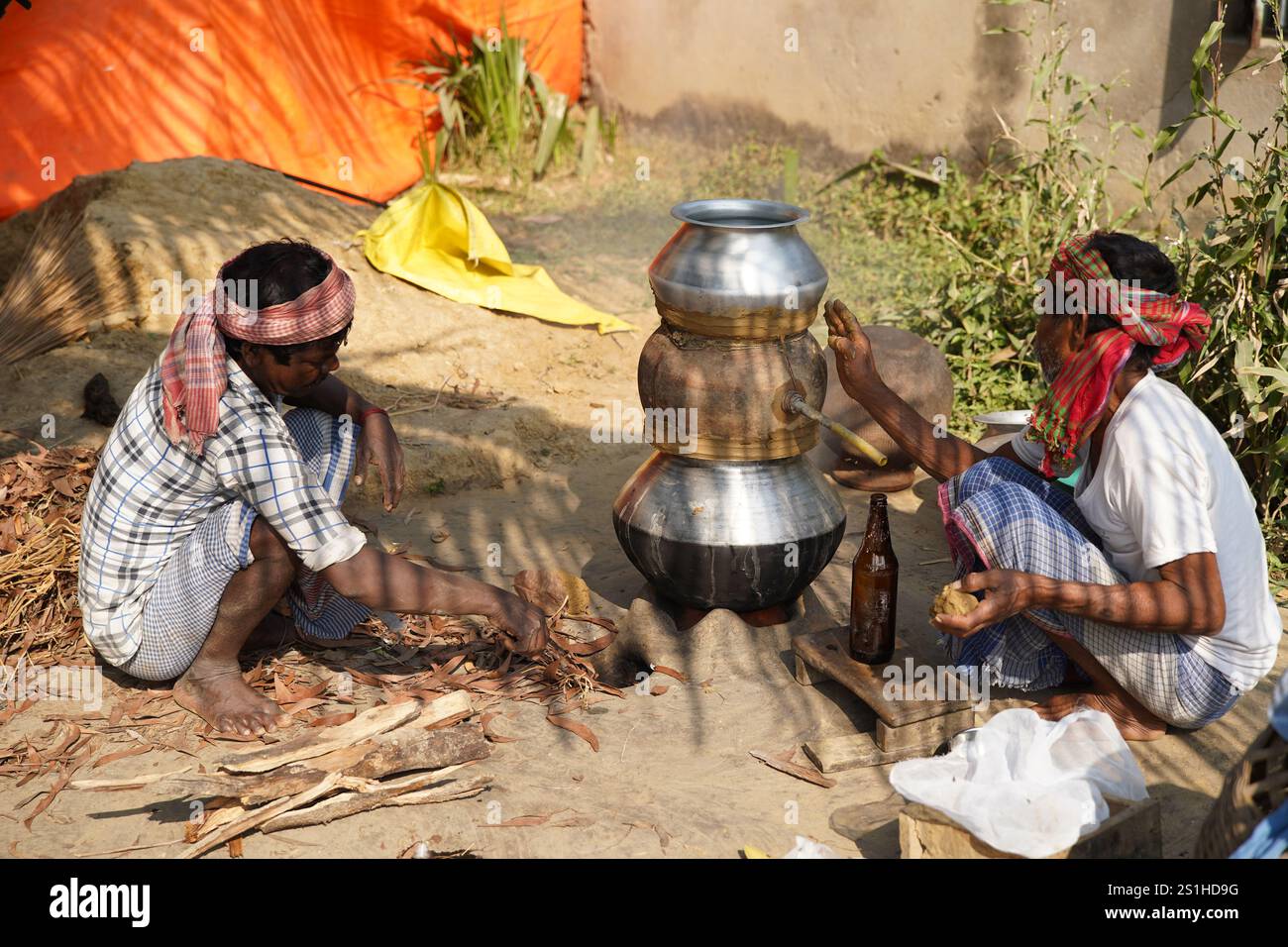 Birbhum, India - December 6, 2024: The Santal community showcases their ...