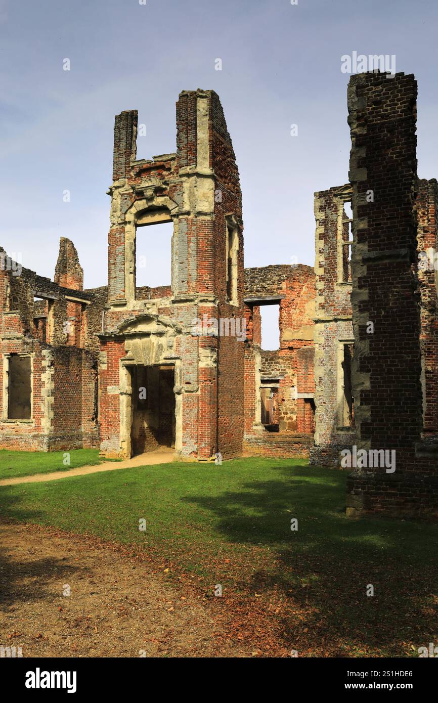 The ruins of Houghton House, Houghton Conquest village, Bedfordshire ...