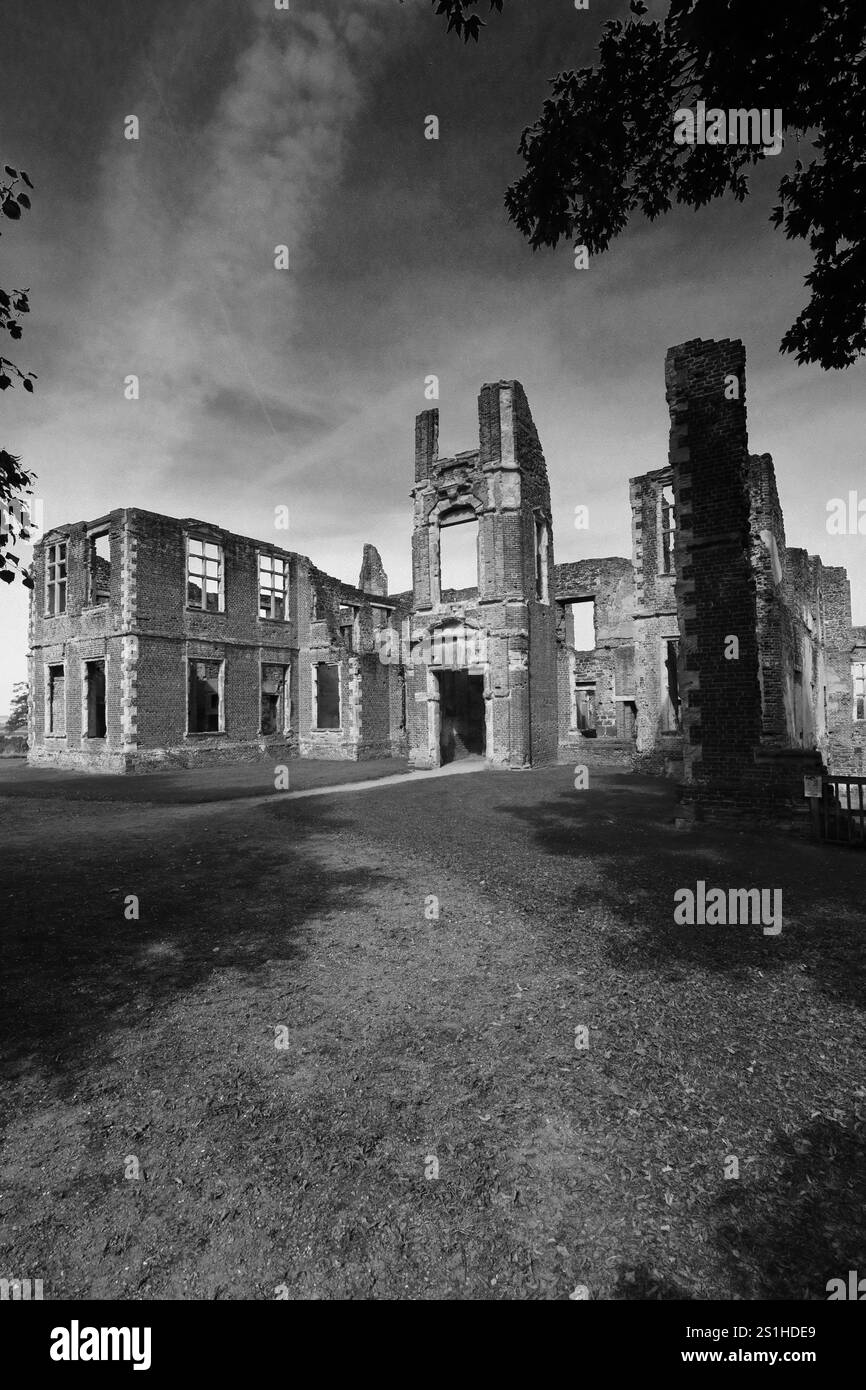 The ruins of Houghton House, Houghton Conquest village, Bedfordshire ...