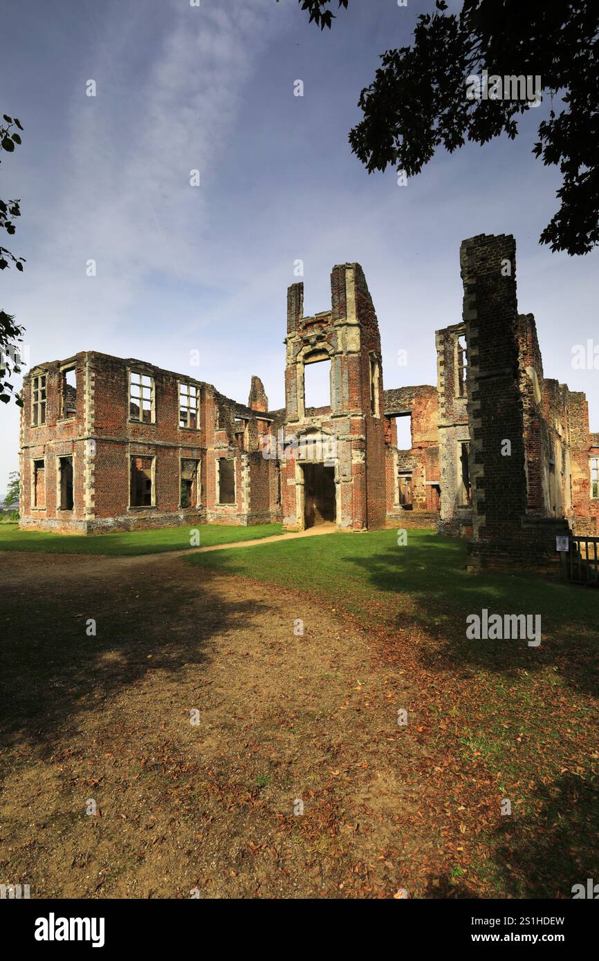 The ruins of Houghton House, Houghton Conquest village, Bedfordshire ...