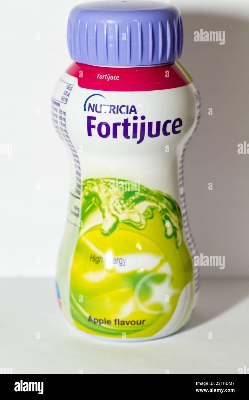 An image of a bottle of Apple Nutricia Fortijuice with a white ...