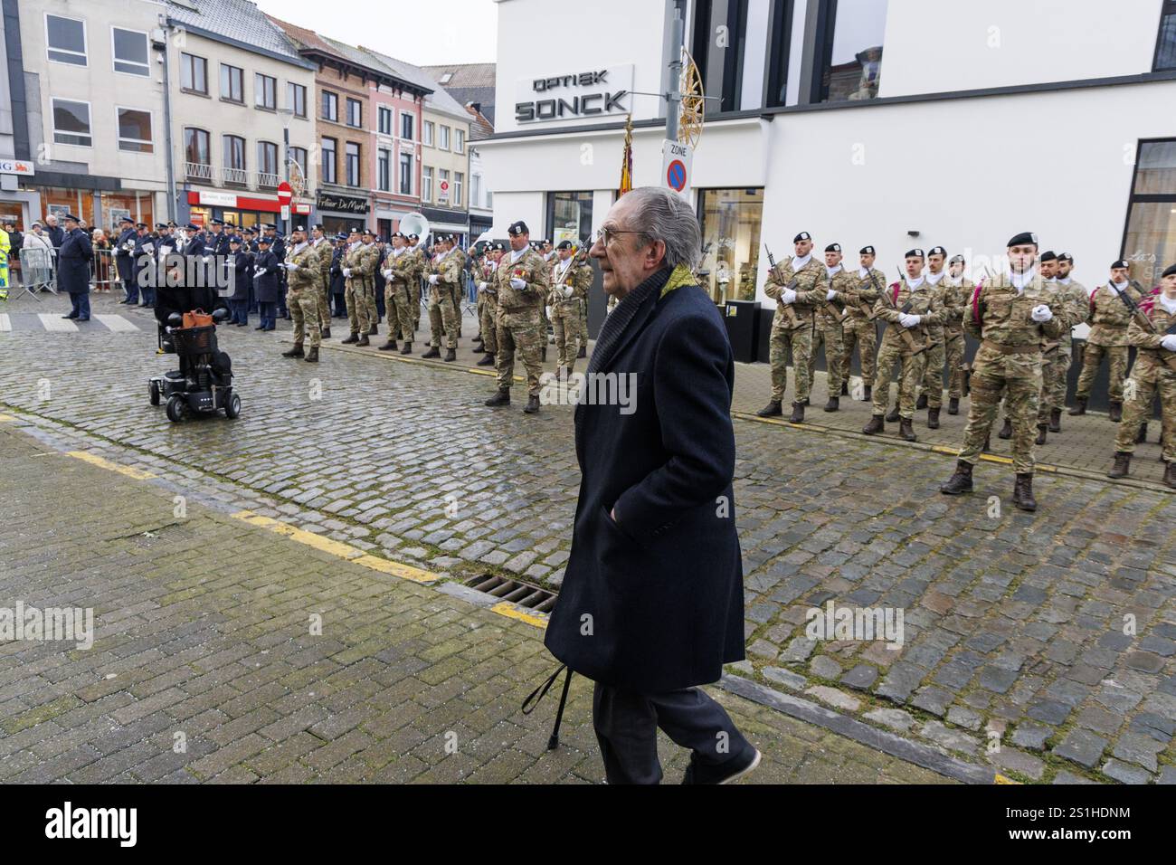 Willy Claes arrives for the state funeral ceremony for Belgian ...