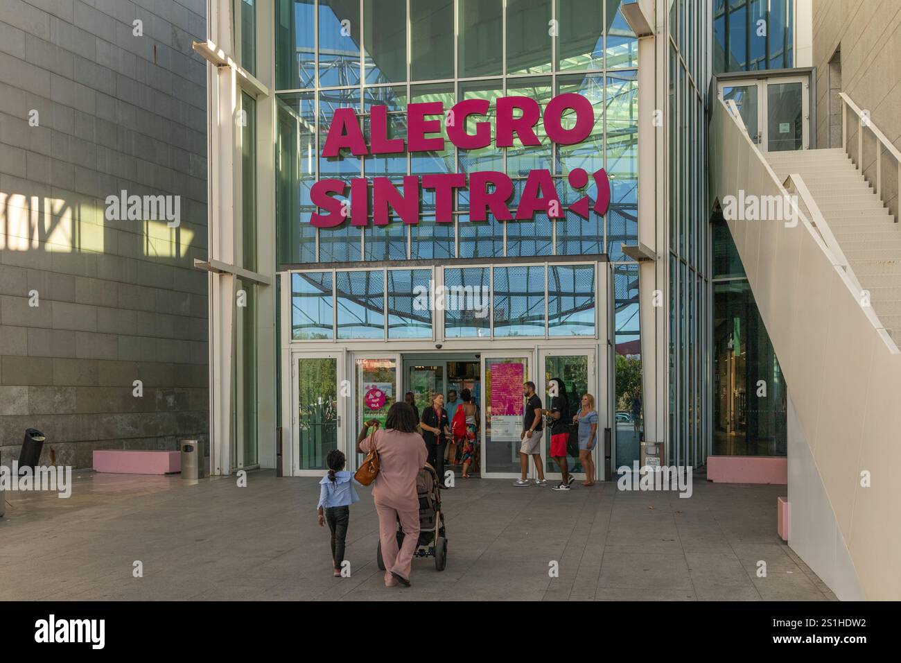 Sintra, Portugal. 16 August 2024. Alegro Sintra letters logo above the ...