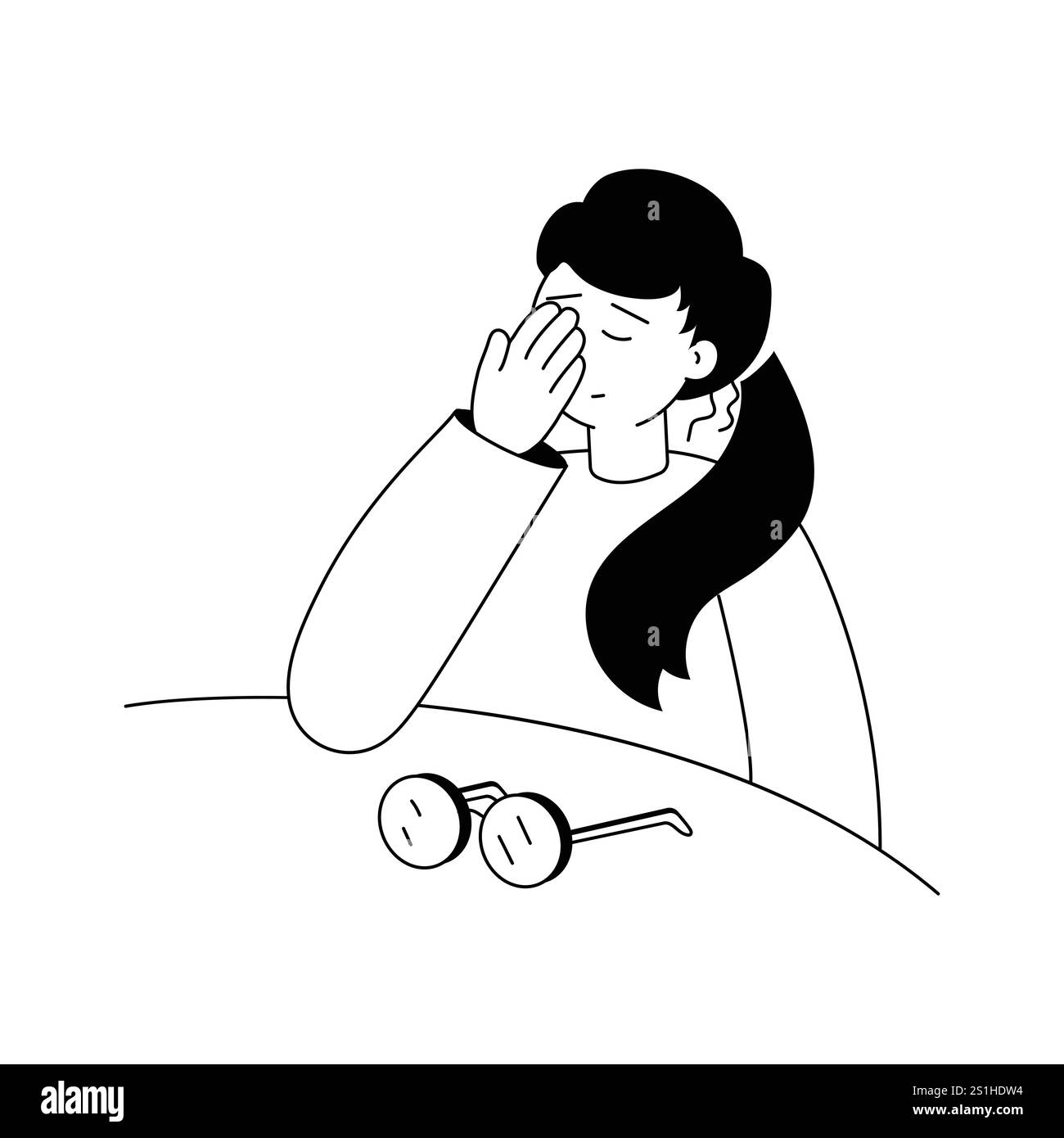 Modern concept of drawing illustration of eye problem Stock Vector ...