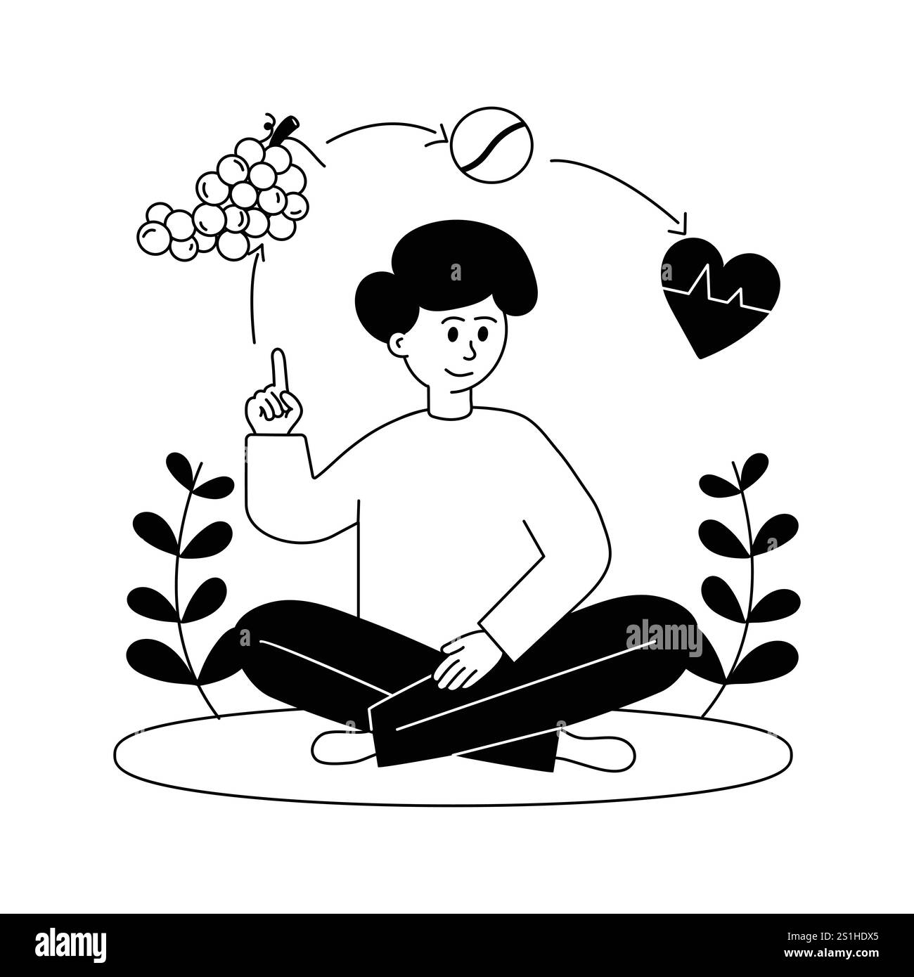 Try this perfect hand drawn illustration of healthy thoughts Stock ...