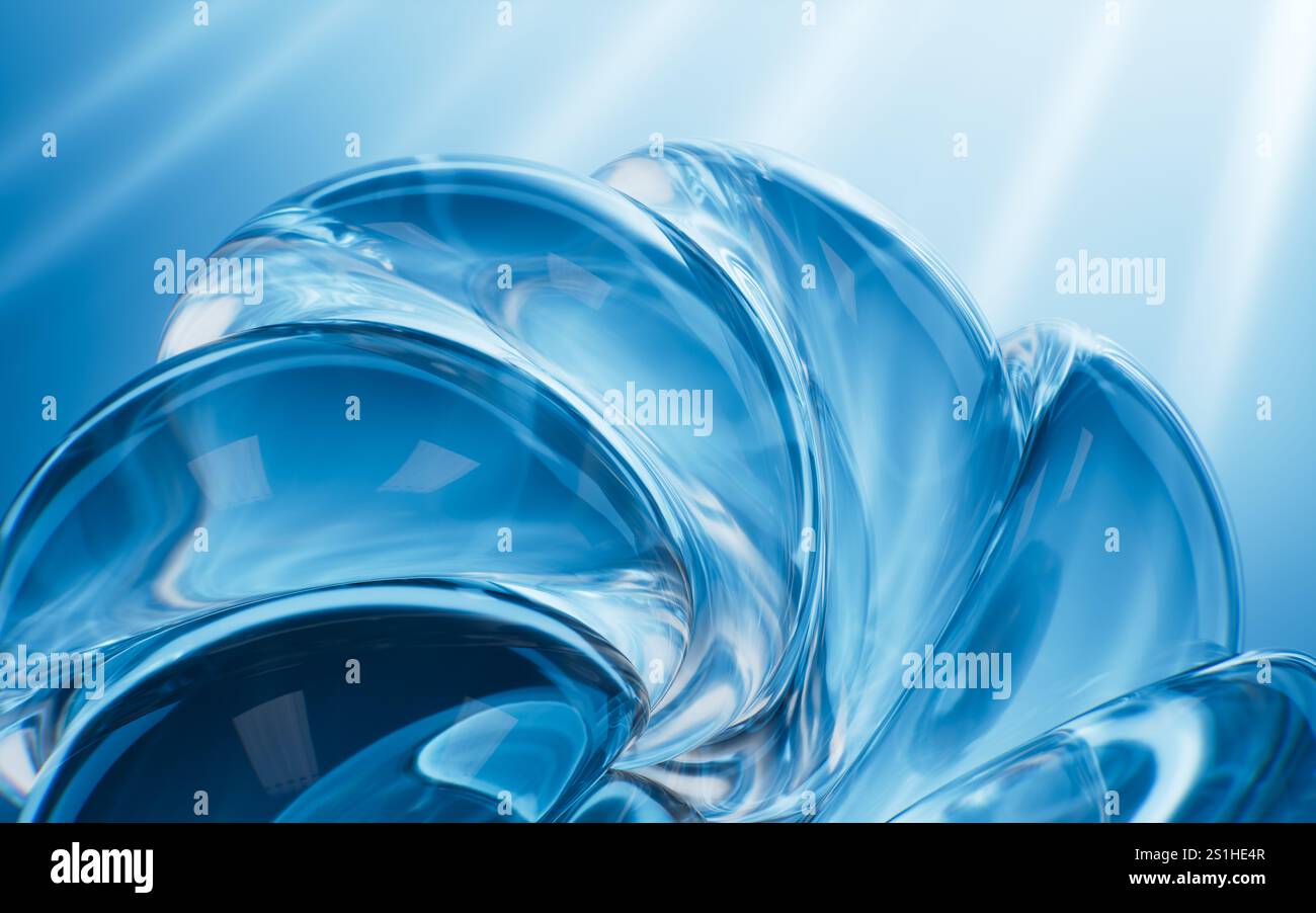 Abstract semicircular glass curve background, 3d rendering. 3d illustration Stock Photo - Alamy