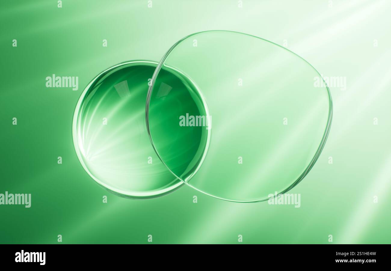 Green transparent glass background, 3d rendering. 3d illustration Stock ...