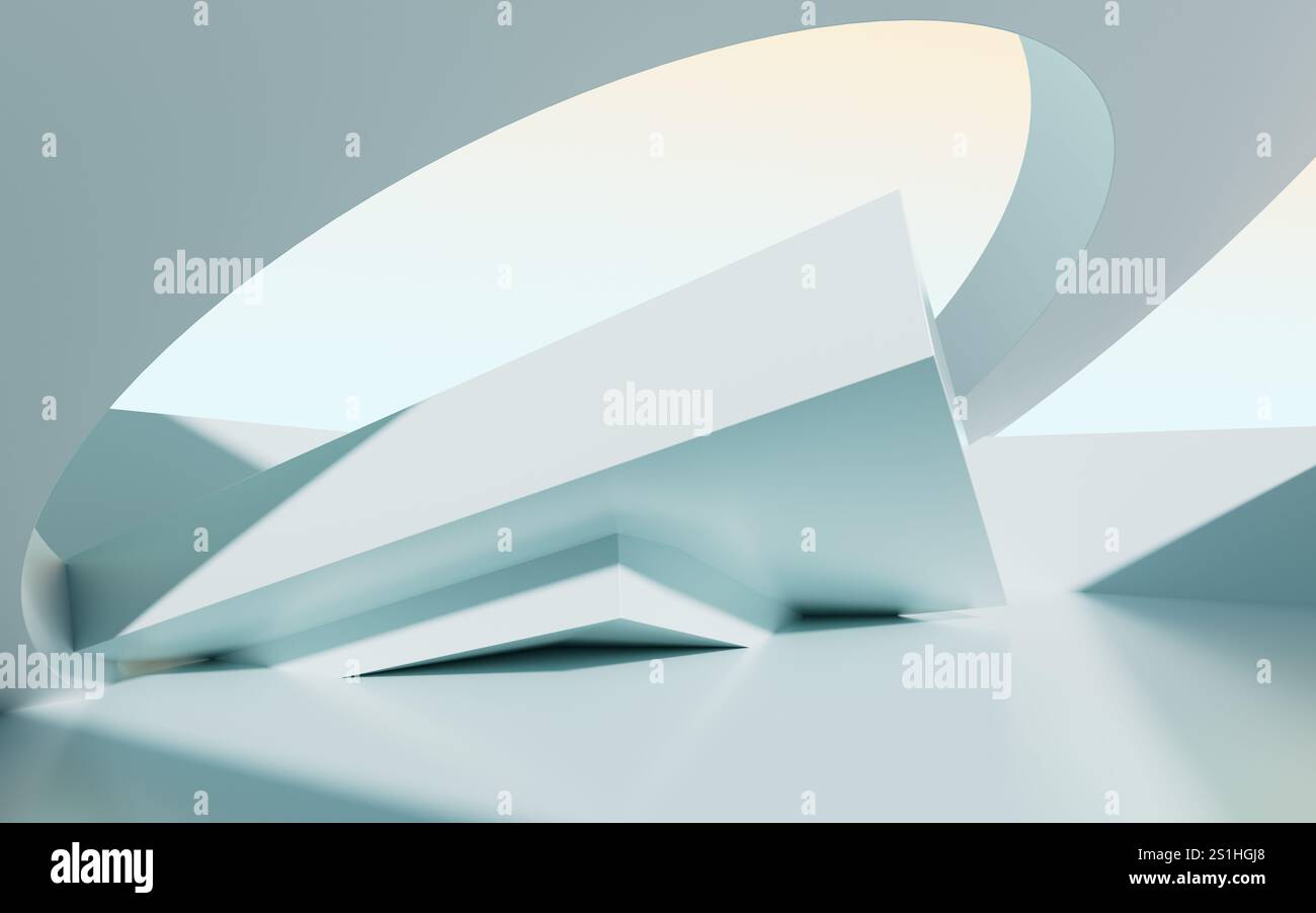 White abstract architecture background, 3d rendering. 3d illustration Stock Photo - Alamy