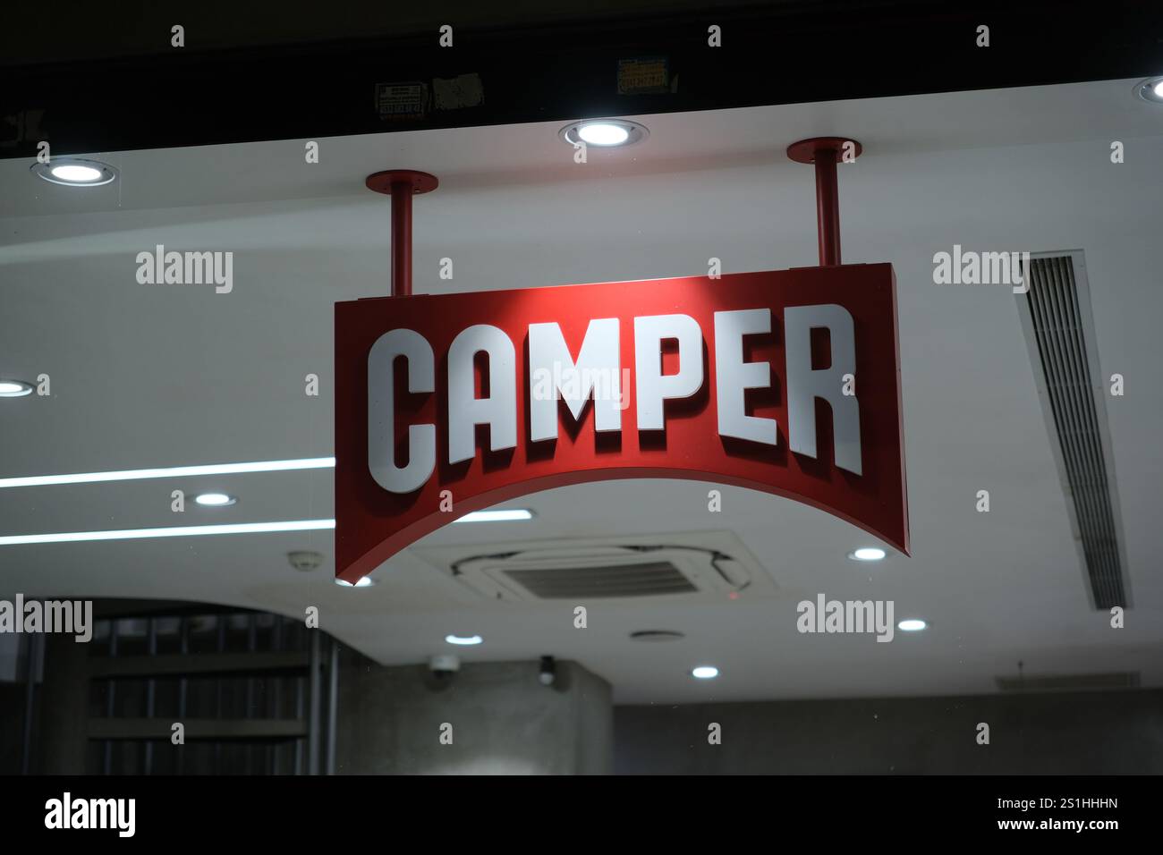 Camper brand logo store sign Stock Photo - Alamy