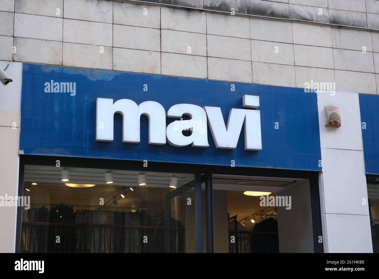 Mavi Jeans brand logo store sign Stock Photo - Alamy