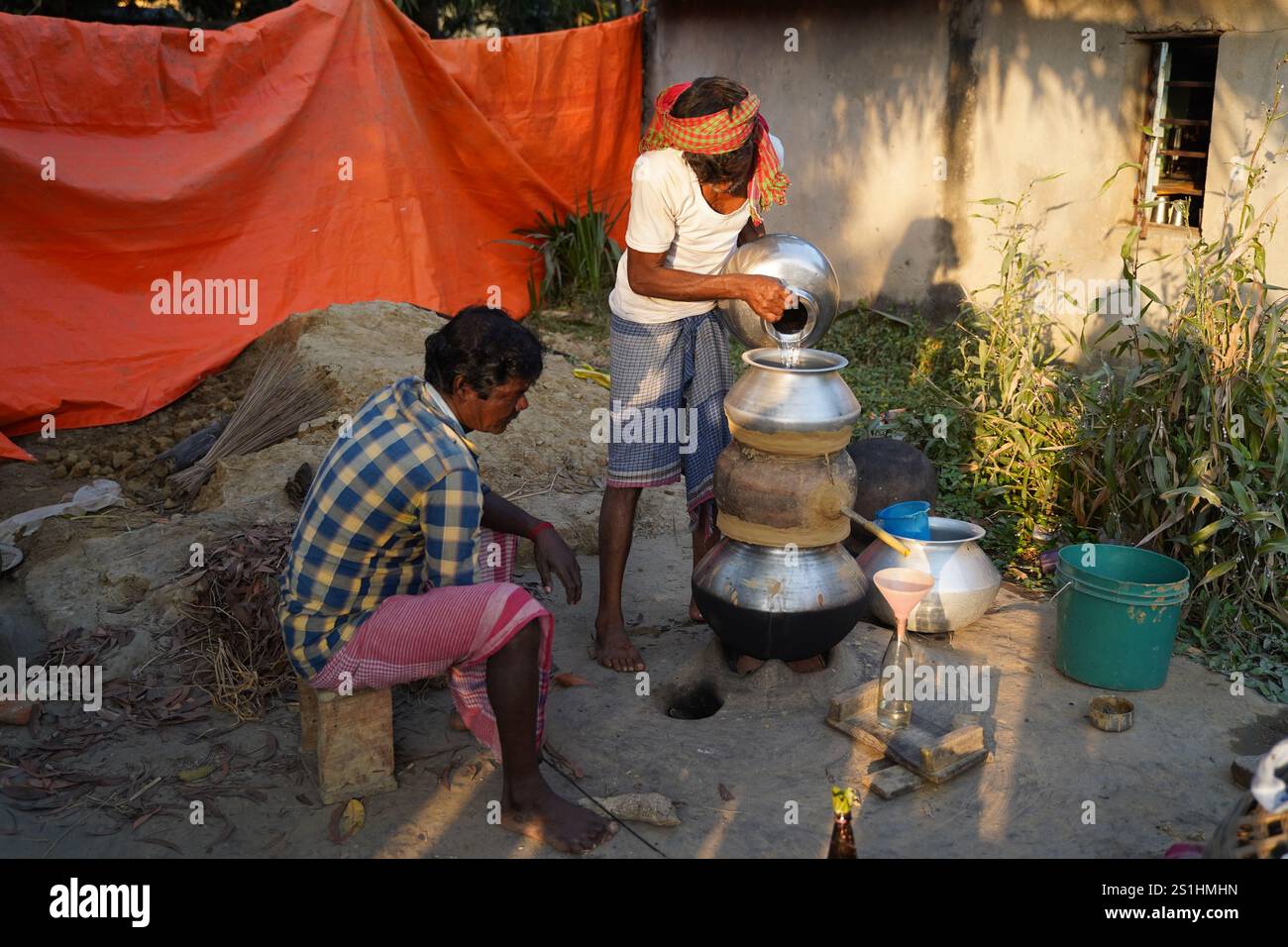 Birbhum, India - December 6, 2024: The Santal community showcases their ...