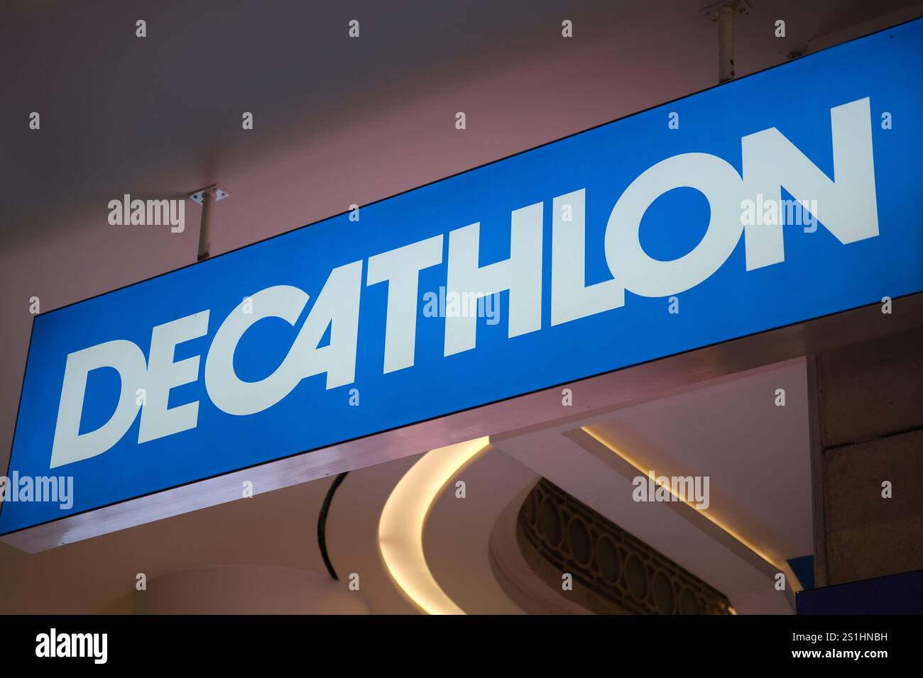 Decathlon brand logo store sign Stock Photo - Alamy