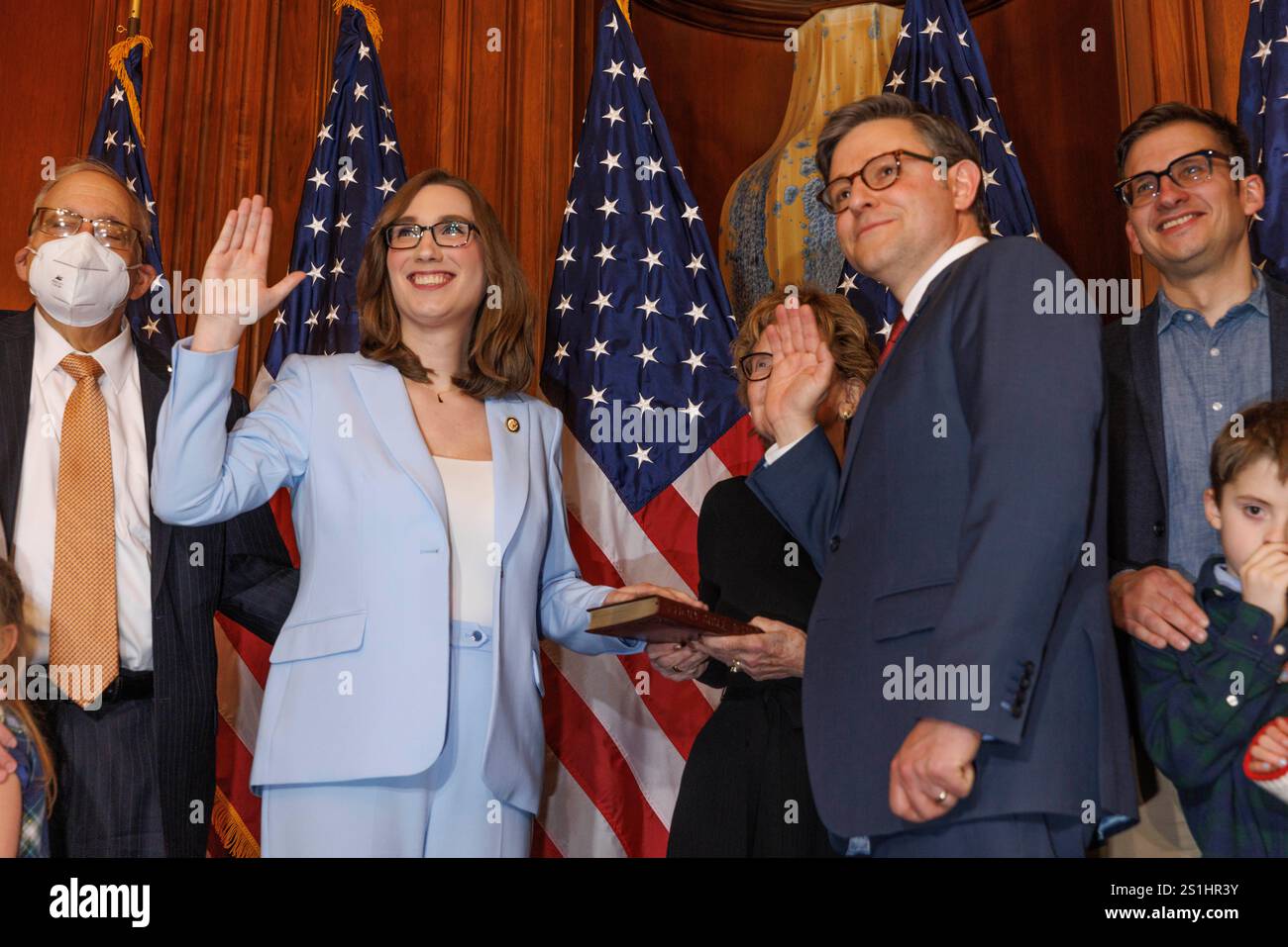 US Representative Sarah McBride (Democrat of Delaware) and their family ...