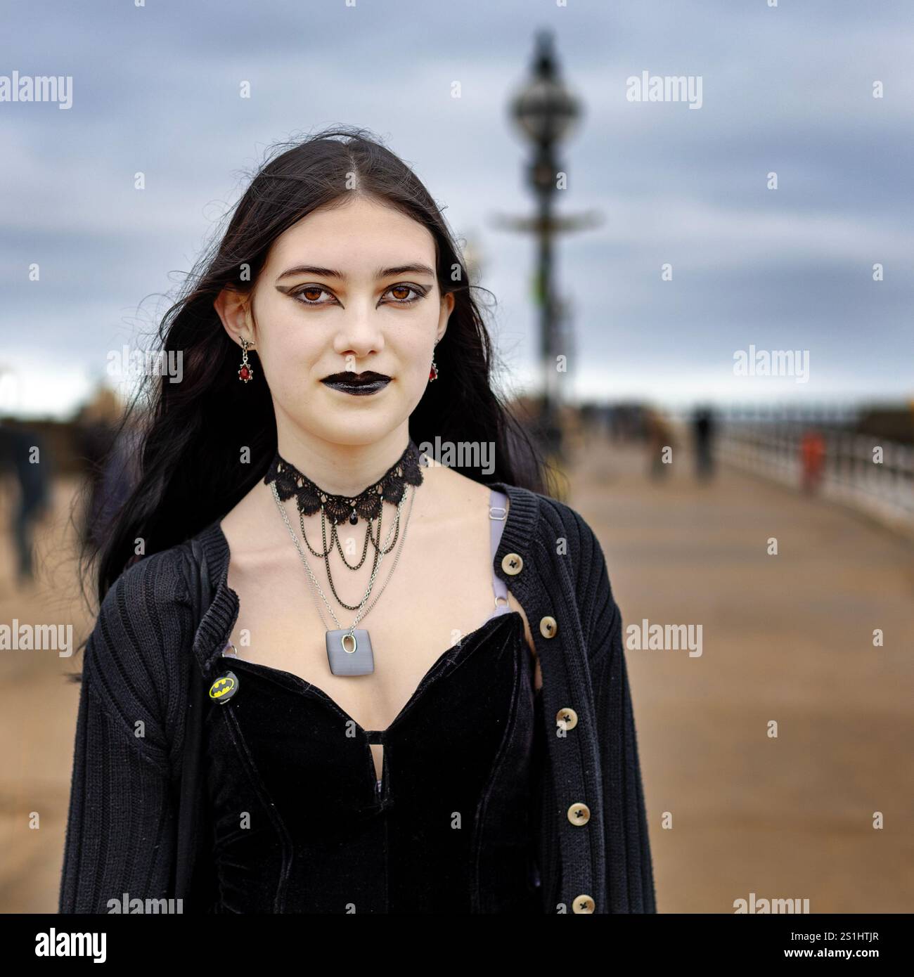 a beautiful teenage goth girl in whitby at the whitby goth weekend ...