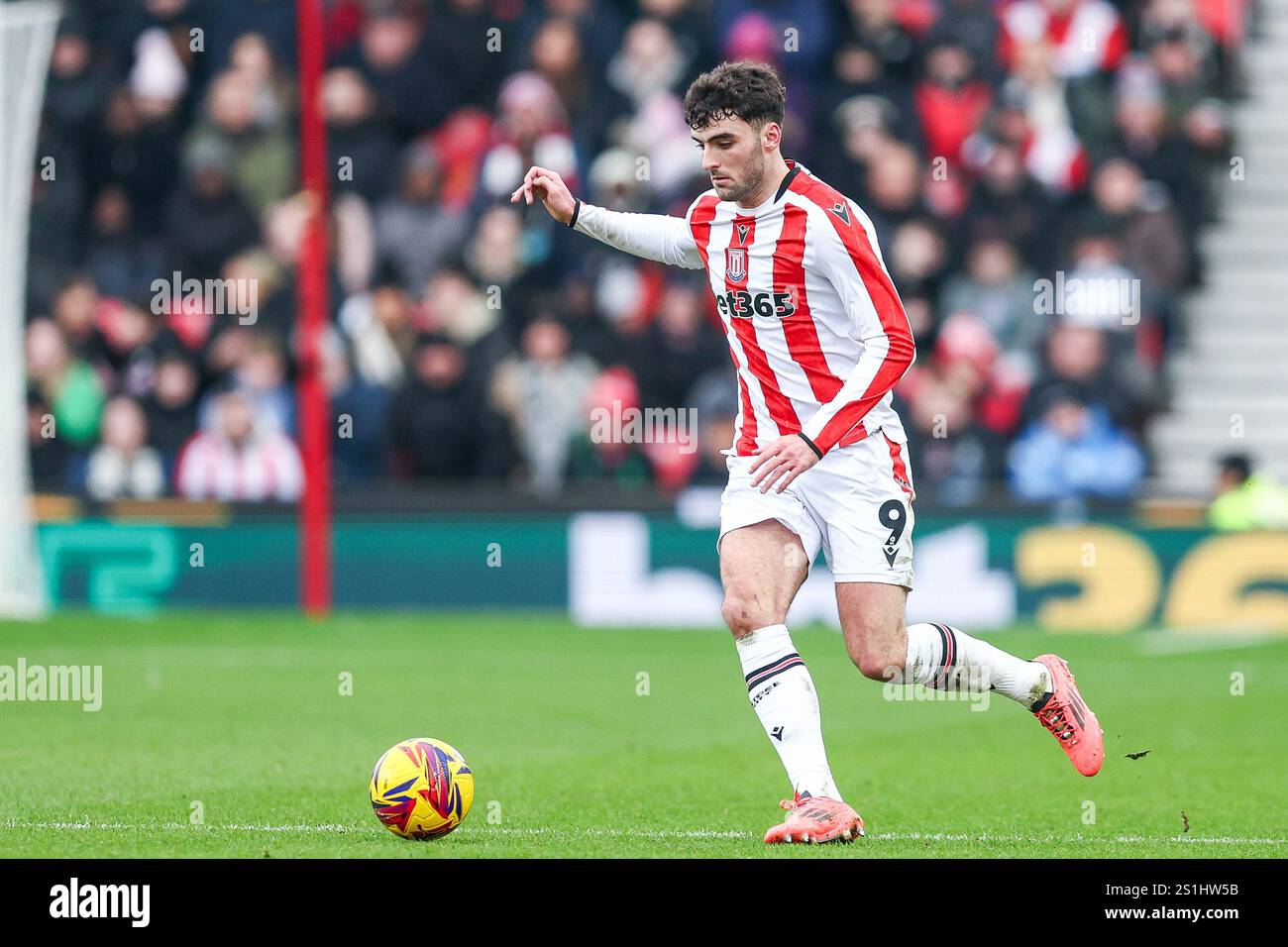 #9, Thomas Cannon of Stoke in action during the Sky Bet Championship ...