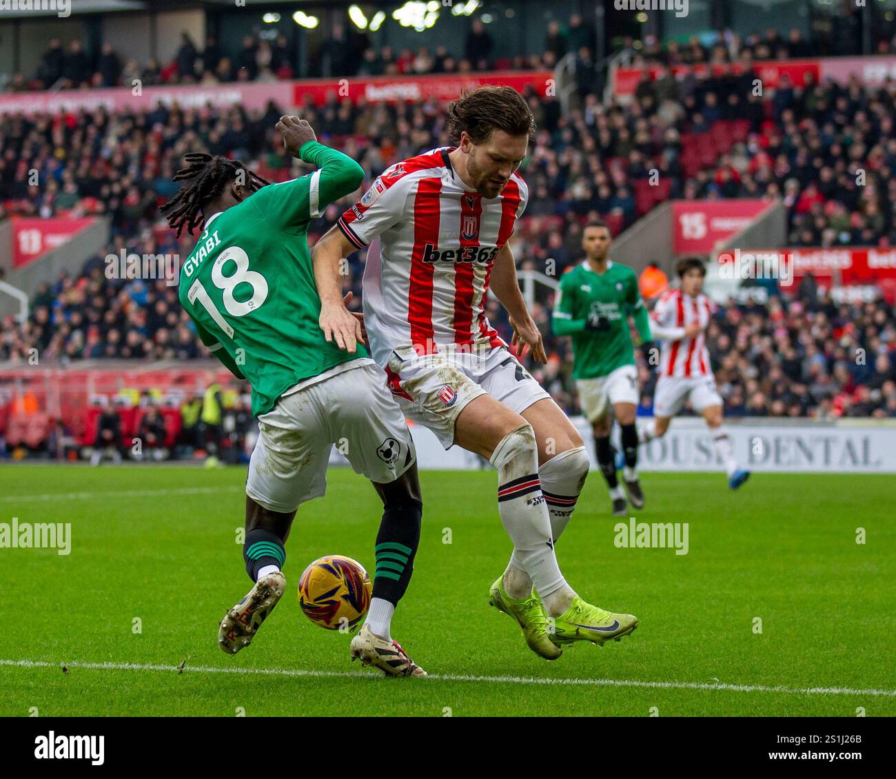 4th January 2025; Bet365 Stadium, Stoke, Staffordshire, England; EFL ...